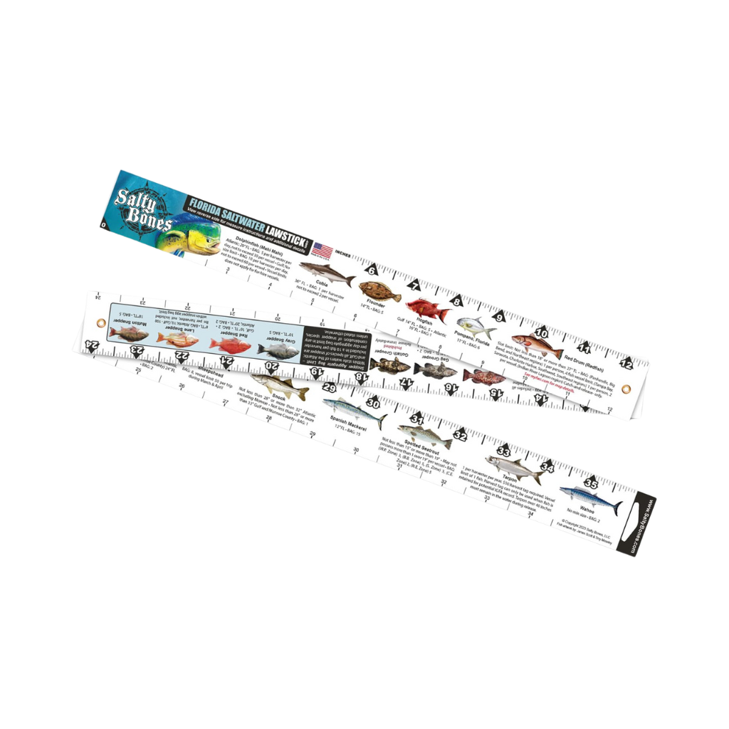 Salty Bones 36" Florida Saltwater "LawStick" Fishing Ruler. – Tuppens